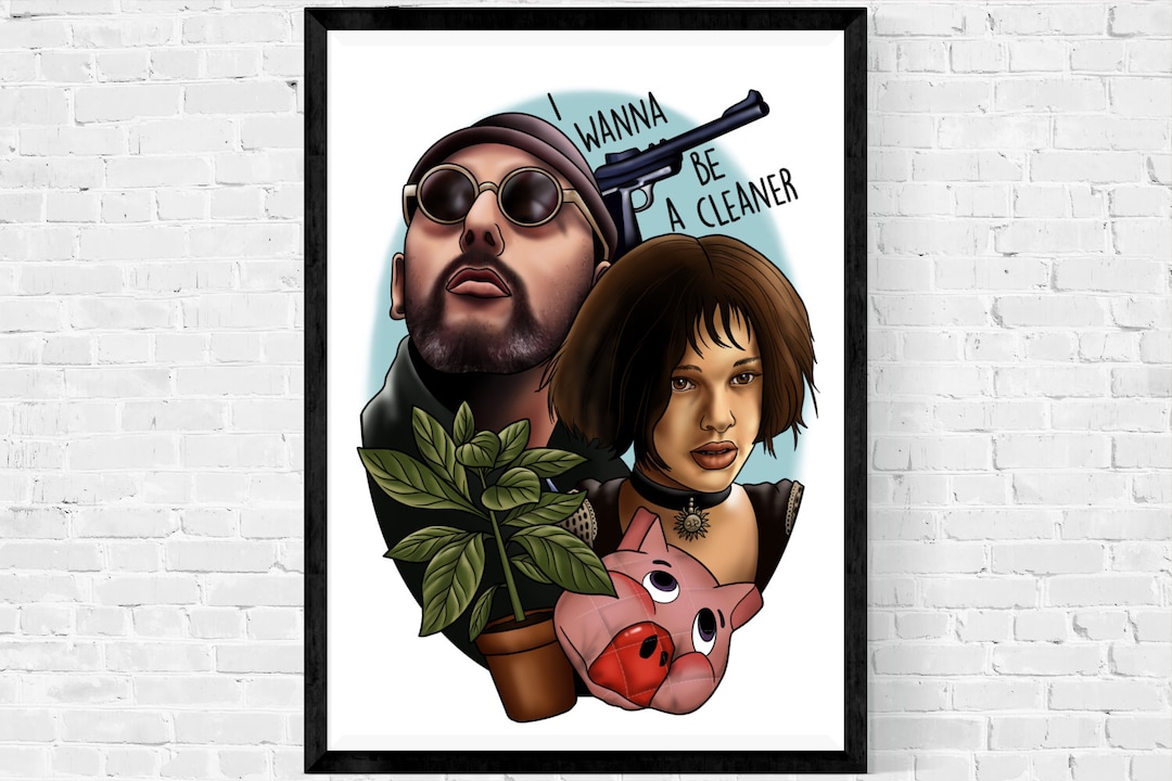 Leon the Professional Print, A5 A4 A3, Classic Film, Tattoo Style, Jean ...