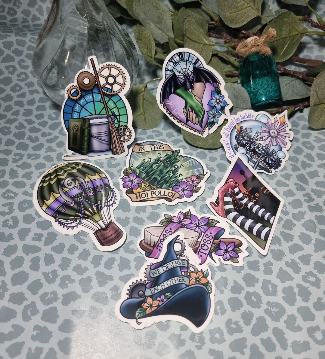 Wicked Musical Stickers, 6 Pack, Gloss Vinyl Waterproof Permanent ...