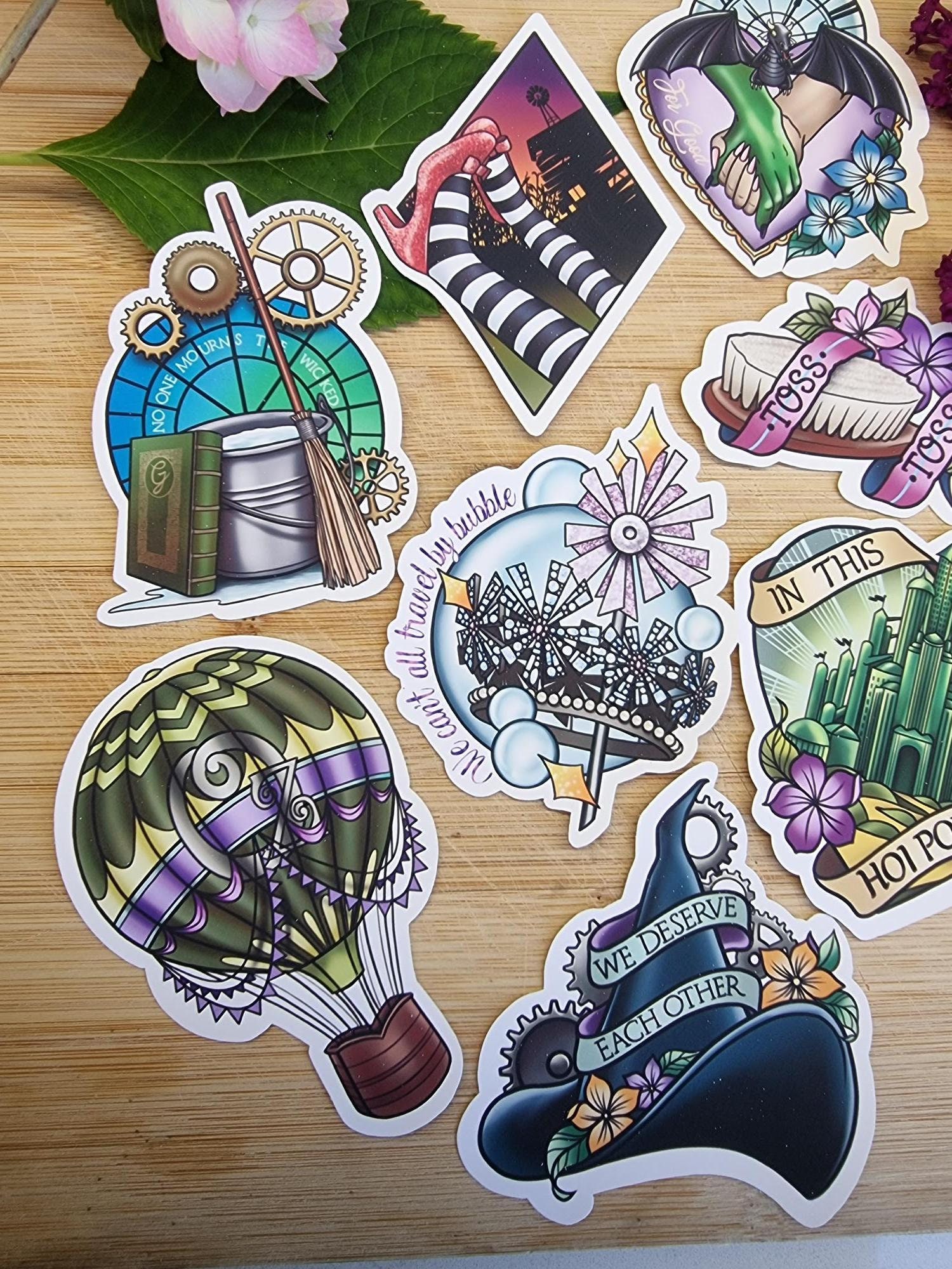 Wicked Musical Stickers 6 Pack Gloss Vinyl Waterproof - Etsy