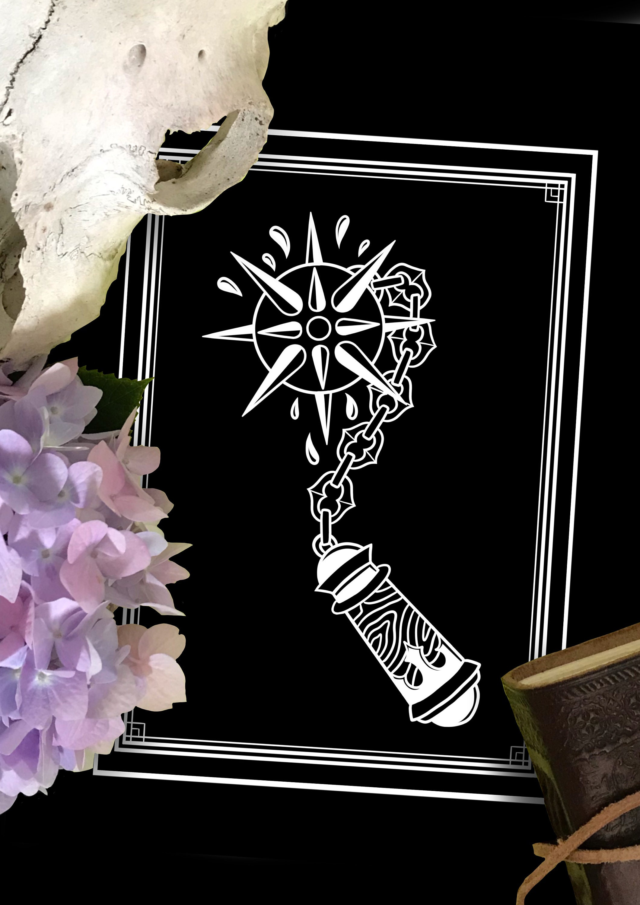 4 Pack Trad Tattoo Postcards, Black, A6, Collection, Tattoo Design ...