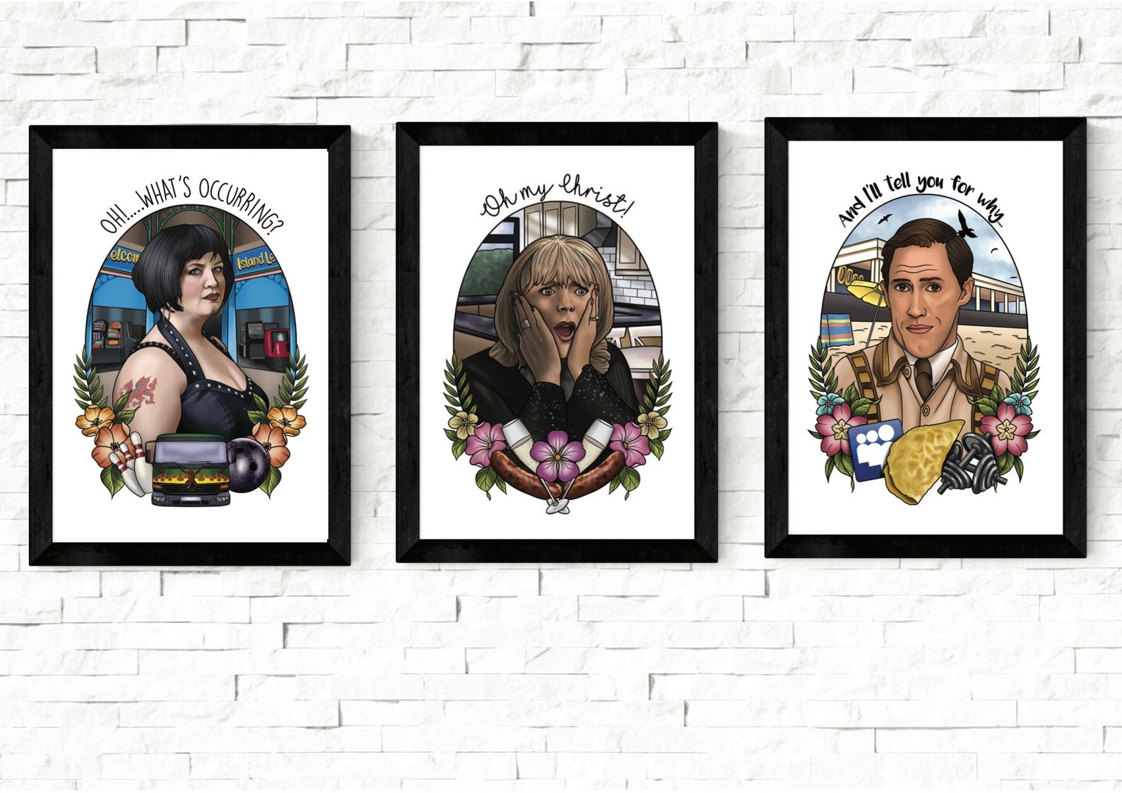Gavin and Stacey Prints, A5 A4, Portrait, Character, Nessa, Pam, Bryn ...