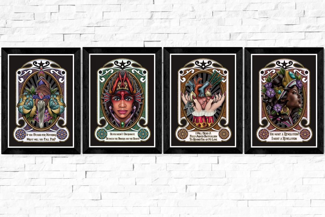 Hamilton Tarot Card Tattoo Art Prints, A4, A5, Musical, Broadway ...