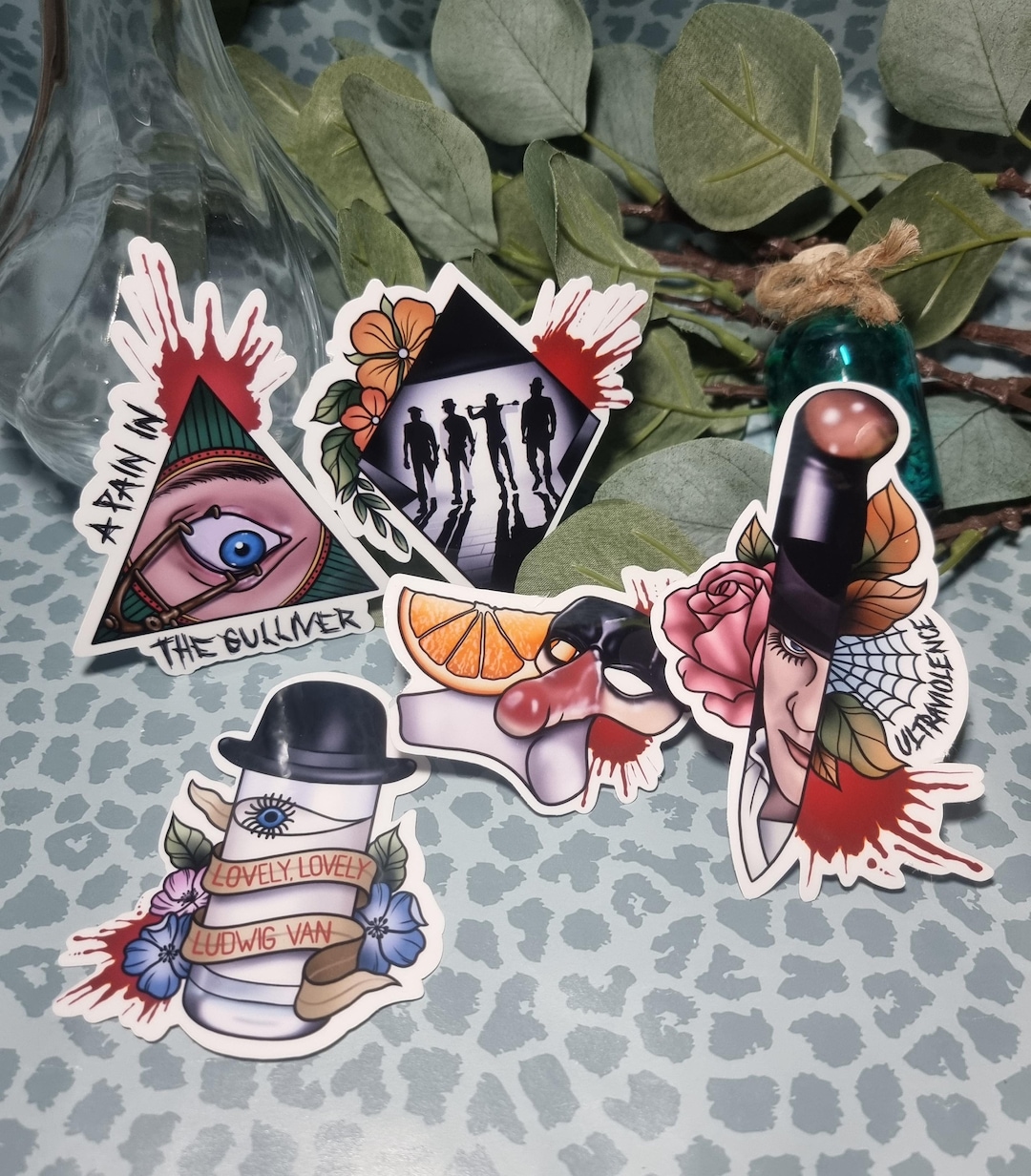 A Clockwork Orange Stickers, 5 Pack, Gloss Vinyl Waterproof Permanent ...