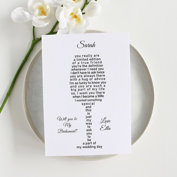 Bridesmaid Poem - Etsy