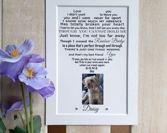 Chocolate Labrador Pet Dog Photo Memorial Gift Mounted Poem | Etsy