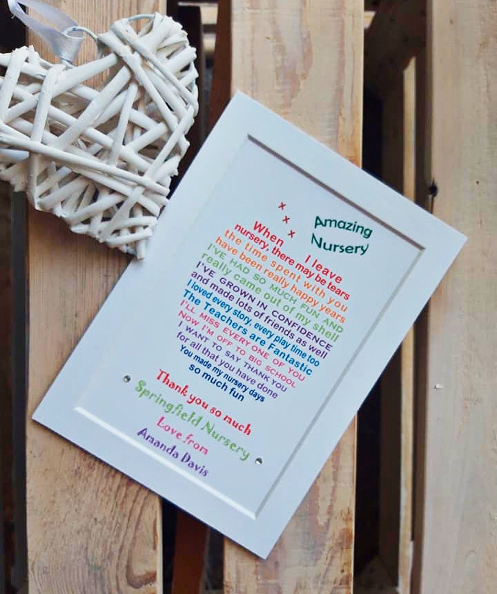 Leaving Nursery Gift Nursery Teacher Gift Kindergarten Gift - Etsy UK