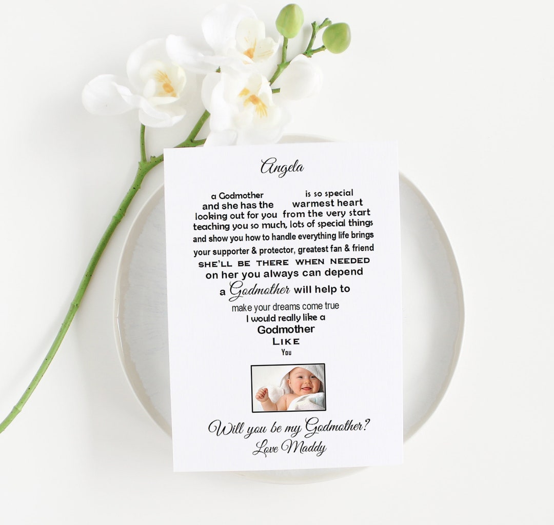 Will You Be My Godmother Proposal, Godfather Request, Godparent ...