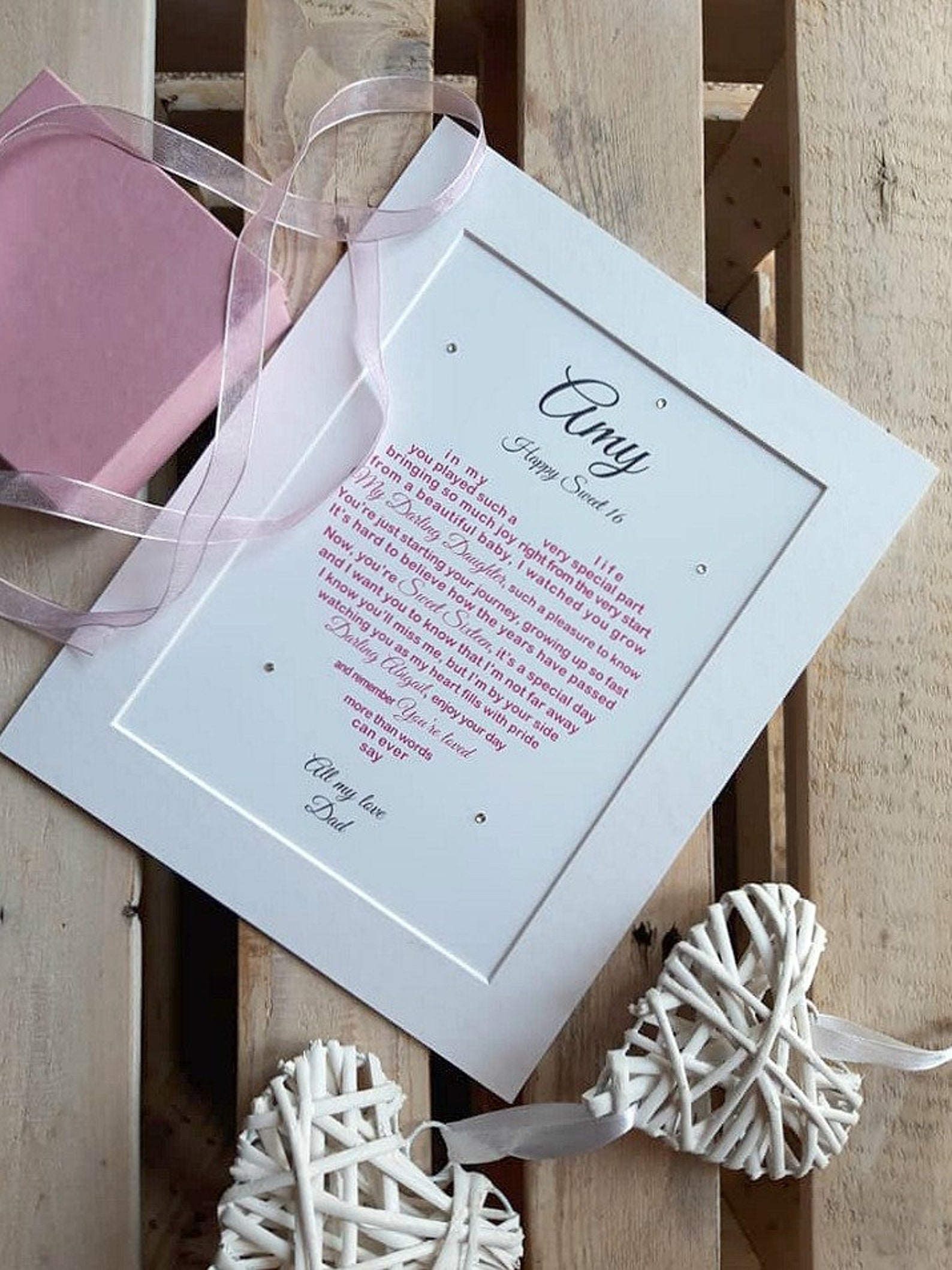 Daughter Sweet 16 Letter From Heaven Message From Dad in | Etsy