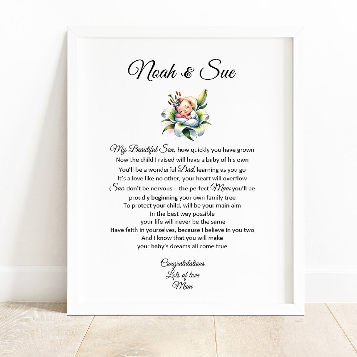 New Grandchild Gift to Daughter, Son and Partner Pregnancy, Letter From ...