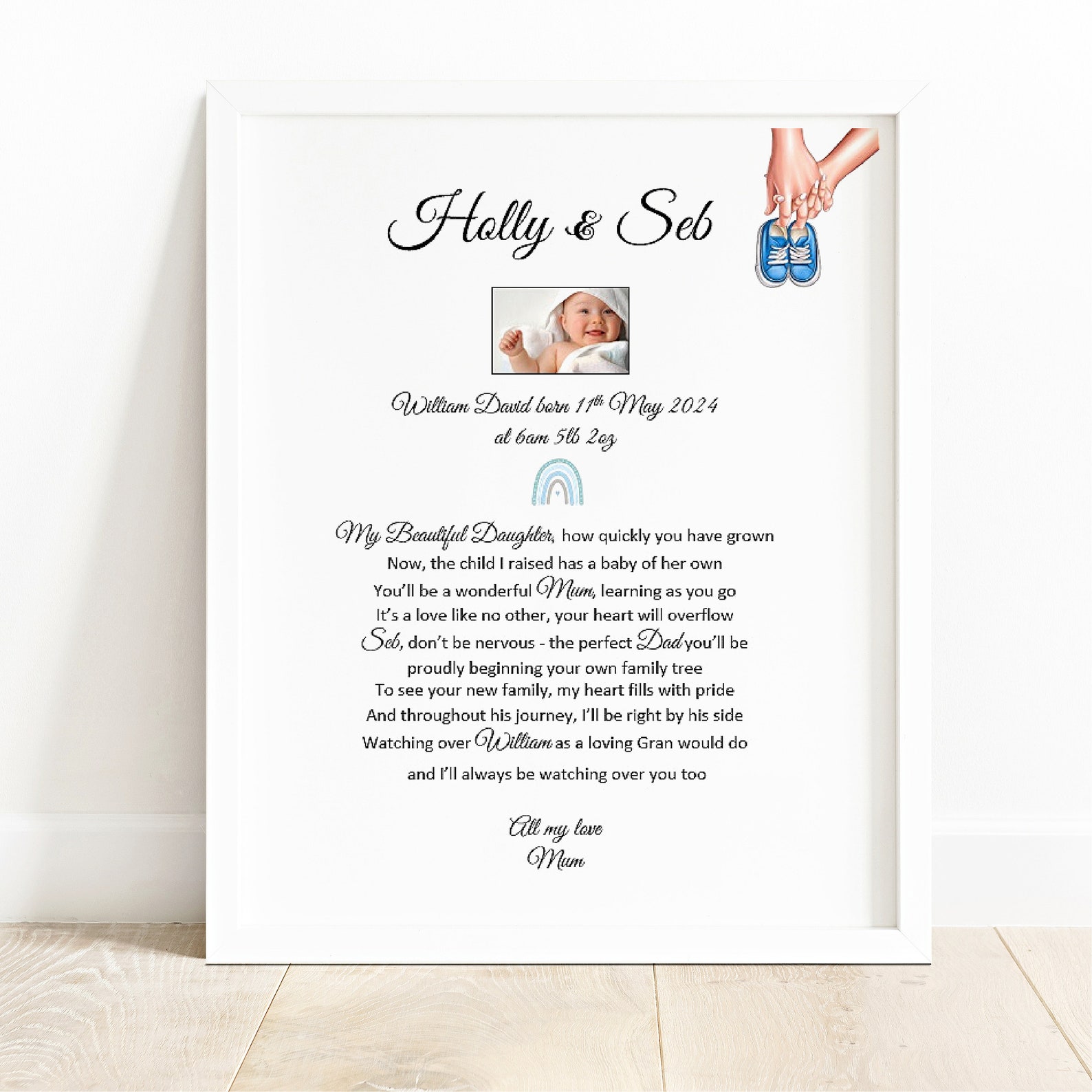 New Grandchild Gift to Daughter, Son and Partner Pregnancy, Letter From ...