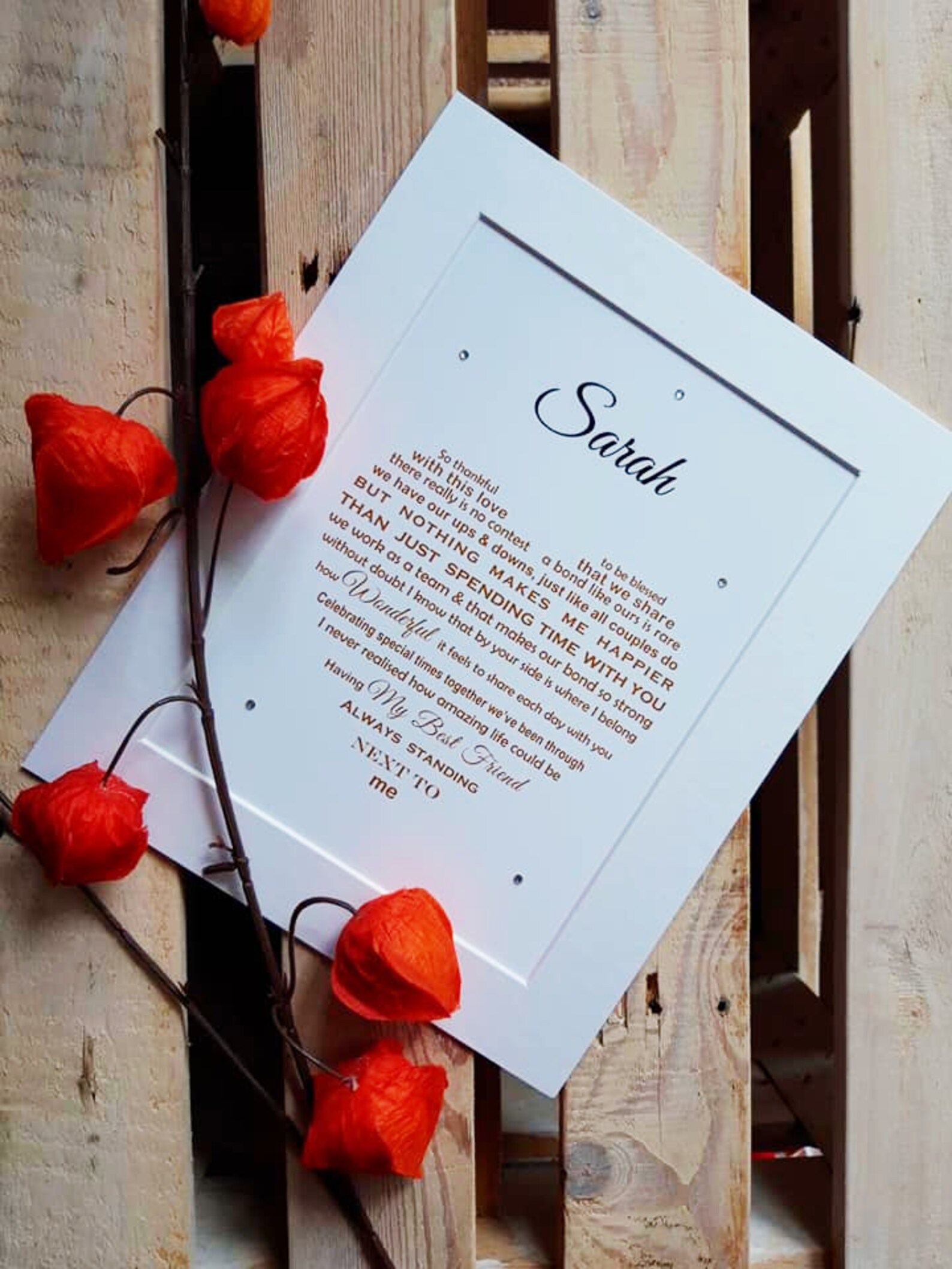 Wife Anniversary Gift Personalised Wife Birthday Present | Etsy