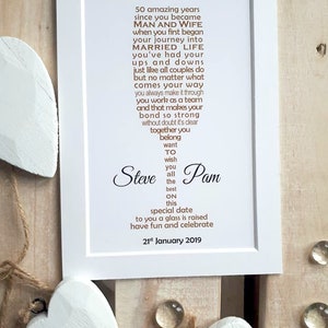 Brother Ruby Anniversary Poem, Sister in Law Wedding Anniversary Print ...