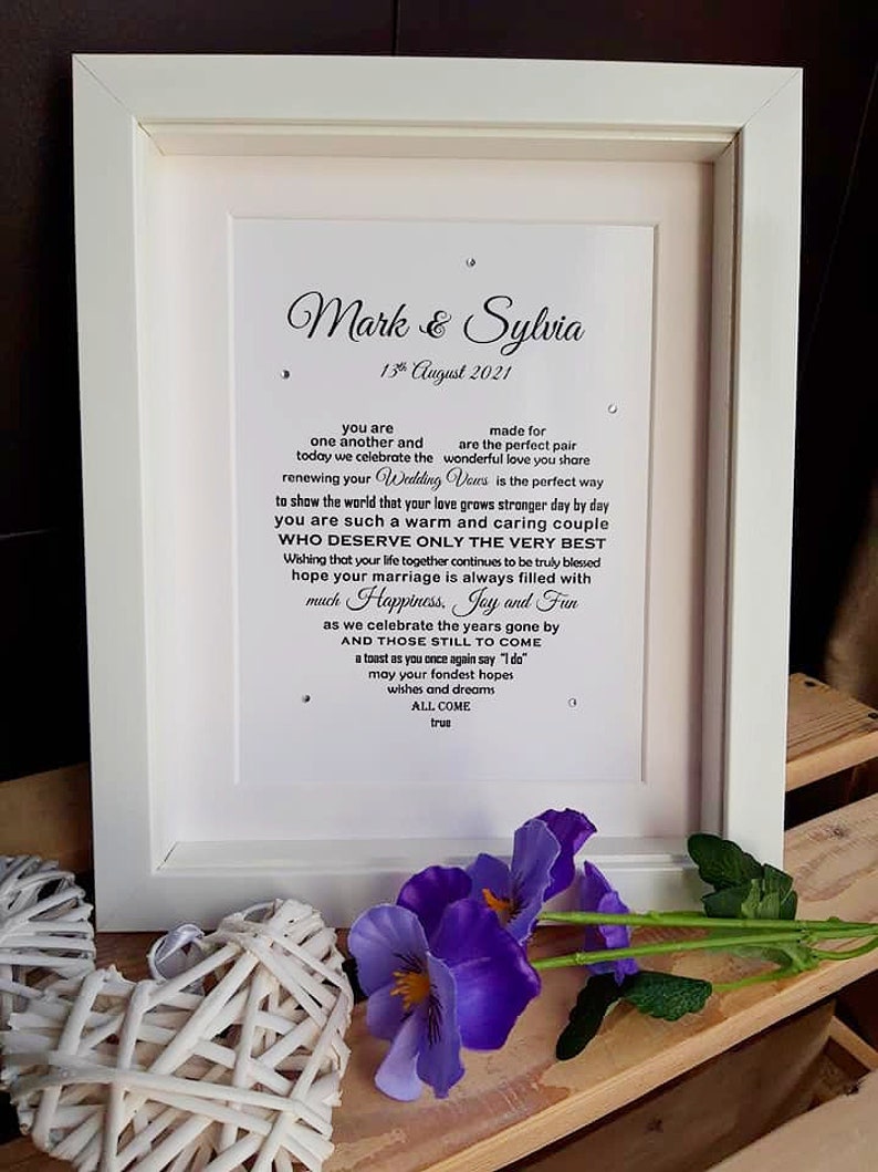 Wedding Vow Renewal Gift Renewal of Vows Mariage Vow - Etsy UK