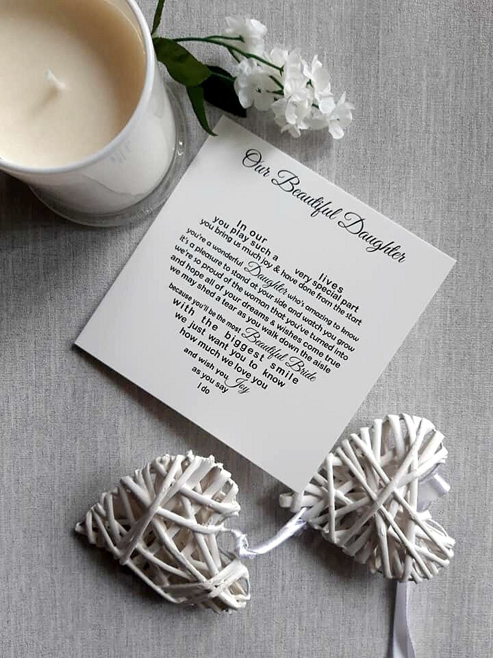 Daughter's Wedding Card From Parents Daughter Wedding | Etsy