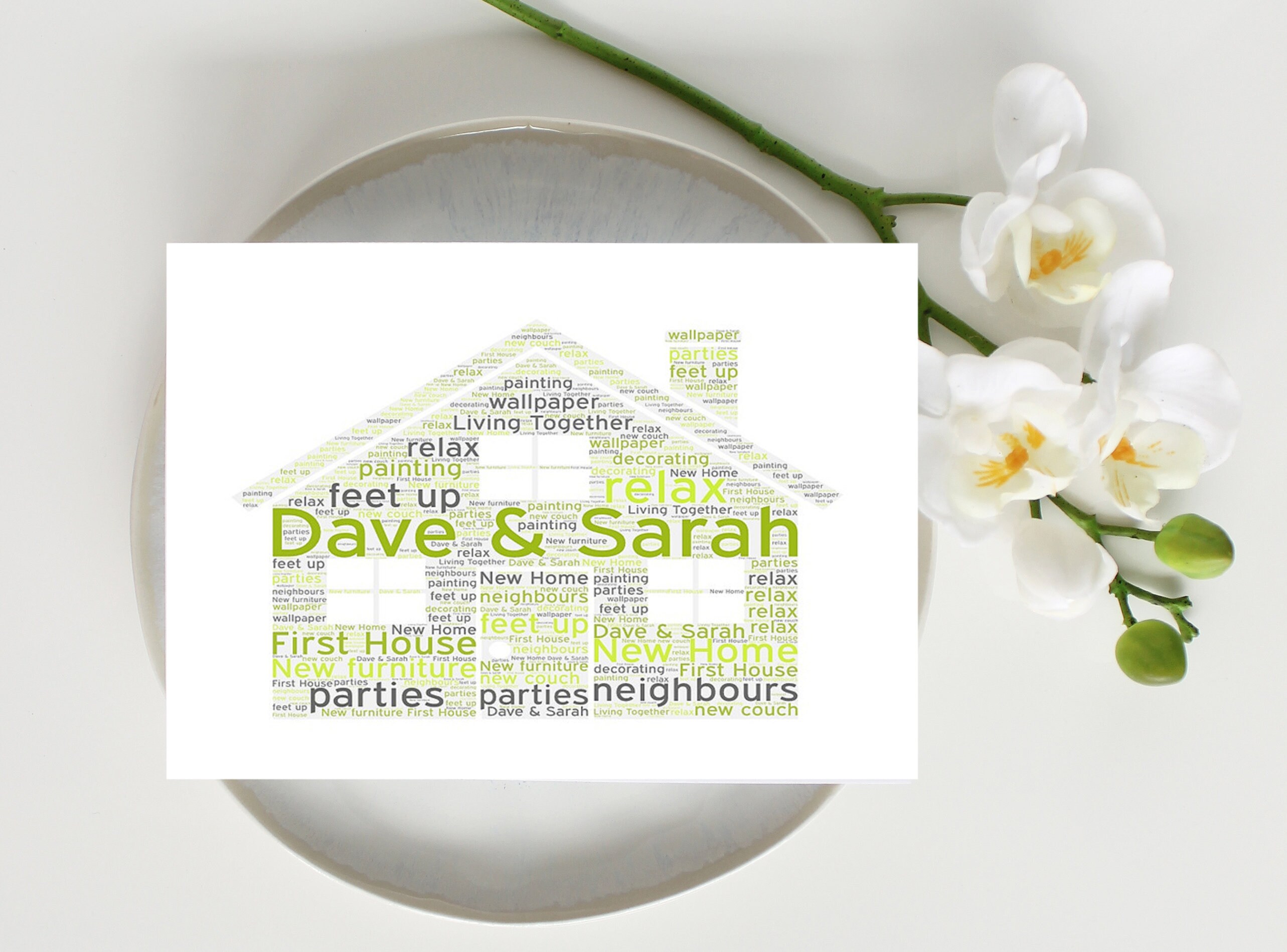 New Home Gift Word Art Housewarming Personalised Print New - Etsy UK