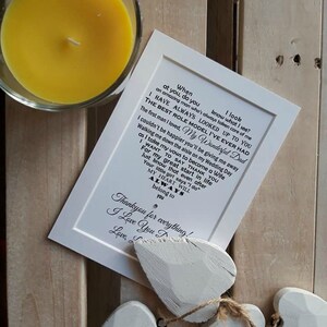 Dad on My Wedding Day Gift From Daughter, Father of Bride Poem ...