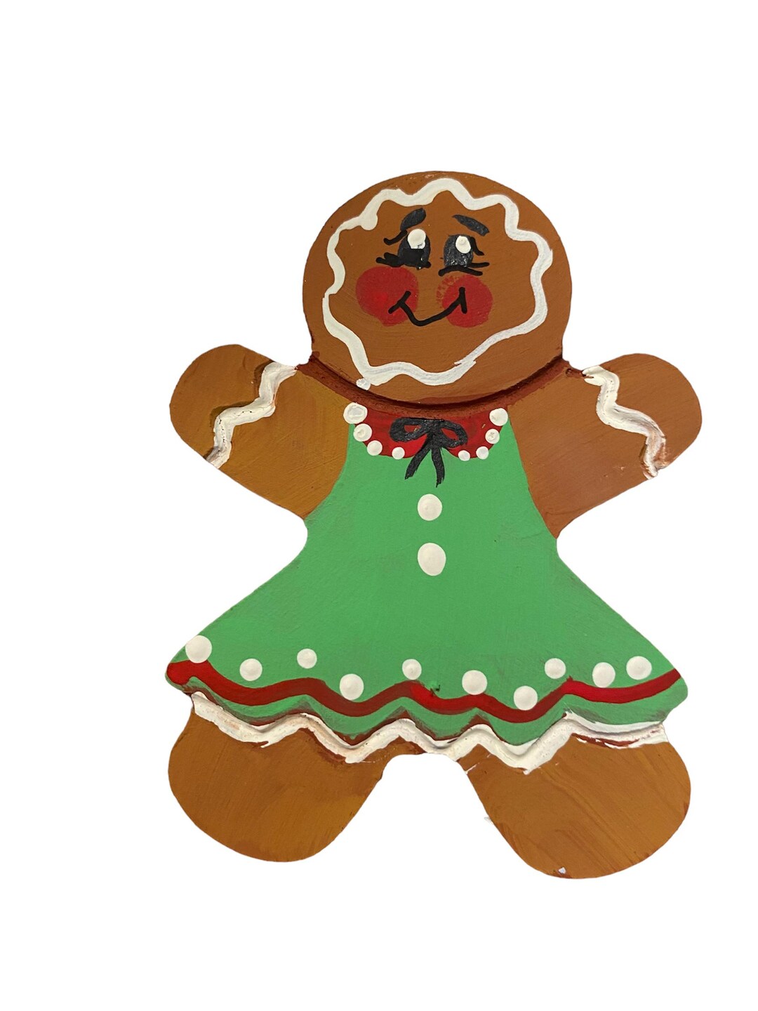Hand Painted Gingerbread Girl Shelf Sitter - Etsy