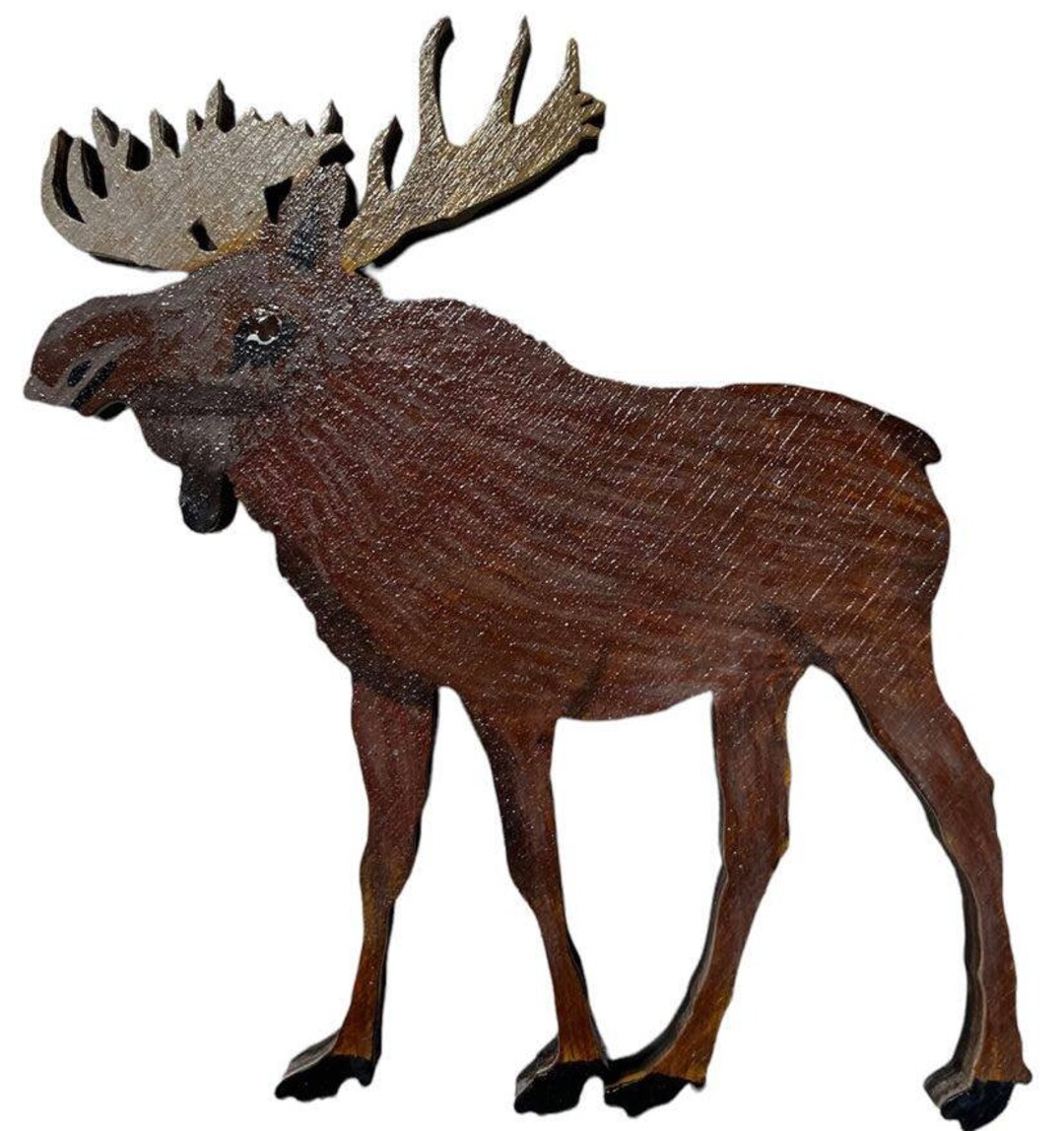 Personalized Hand Painted Moose Ornament - Etsy