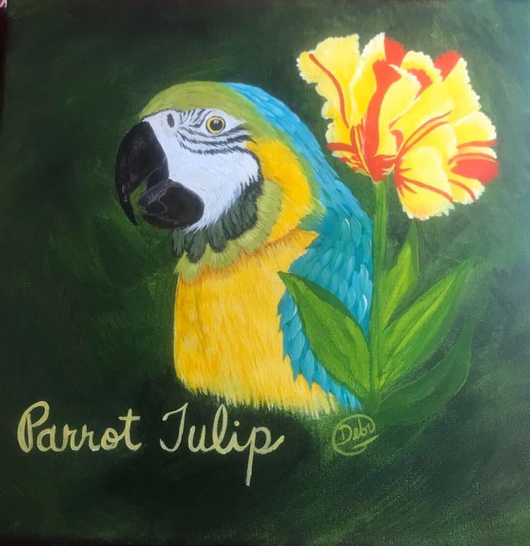 Original Parrot Tulip Painting - Etsy