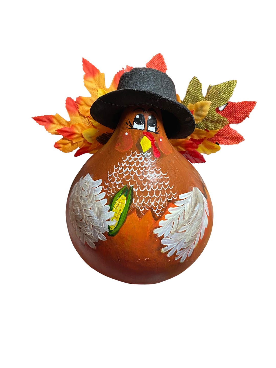 Hand Painted Turkey Gourd - Etsy