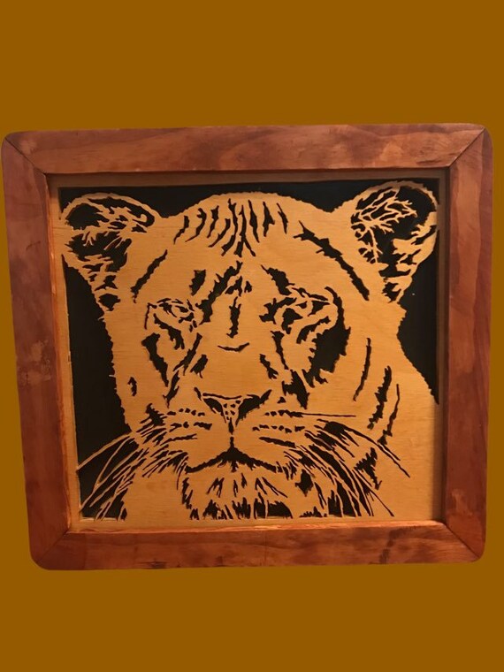 Lioness Scroll Sawed Wall Hanging - Etsy