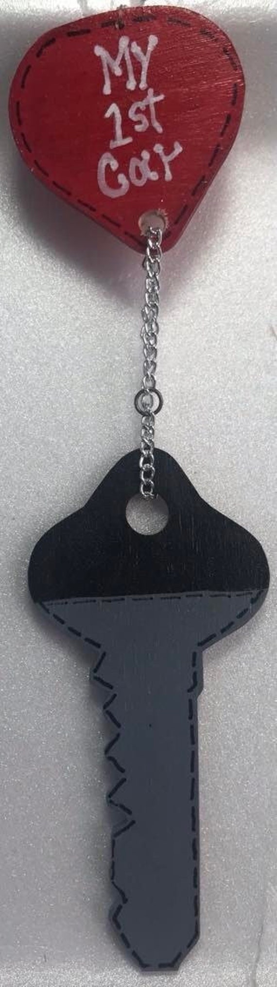 Personalized Hand Painted My First Car Key Ornament | Etsy