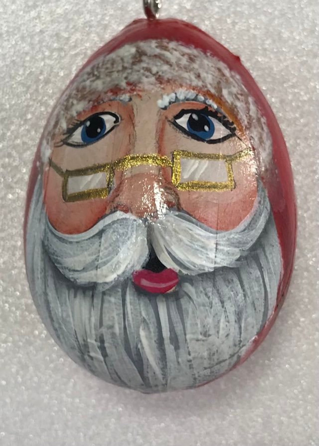 Personalized Hand Painted Santa Face Ornament-3 - Etsy