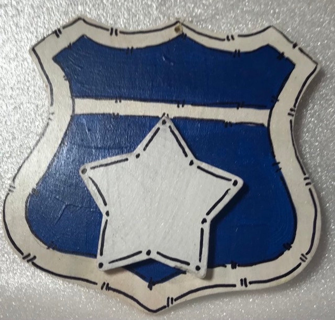 Personalized Hand Painted Police Badge - Etsy