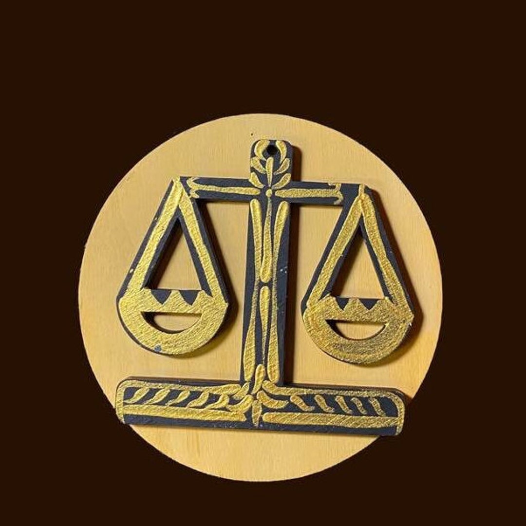 Personalized Hand Painted Justice Scale Ornament - Etsy