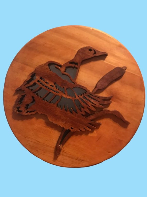 Duck in Flight Scroll Saw Art | Etsy