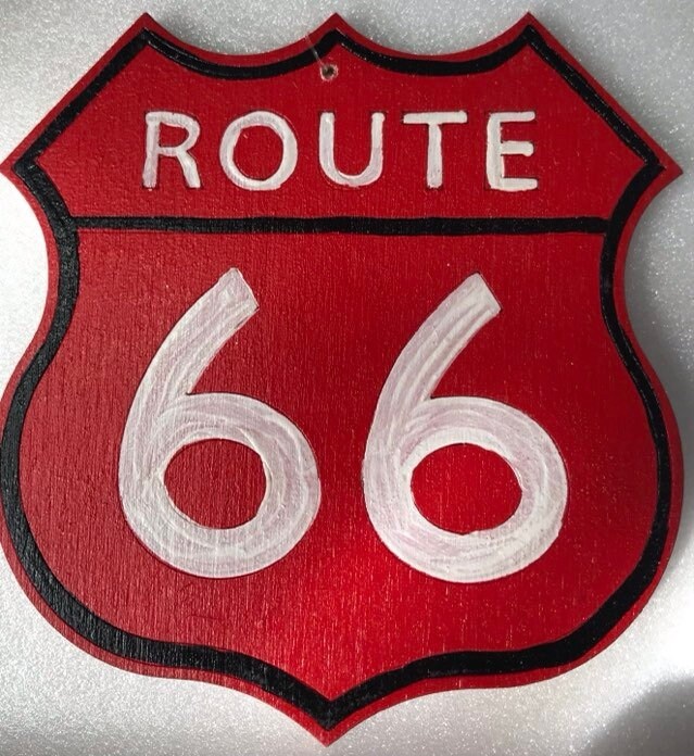 Personalized Hand Painted Route 66 Sign Ornament - Etsy
