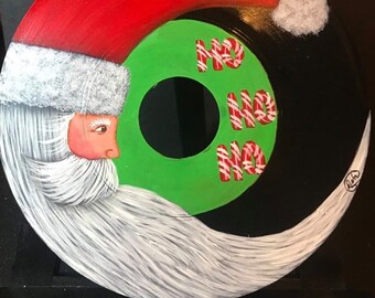 Hand Painted 45 Record With Winter Moon Wishes | Etsy