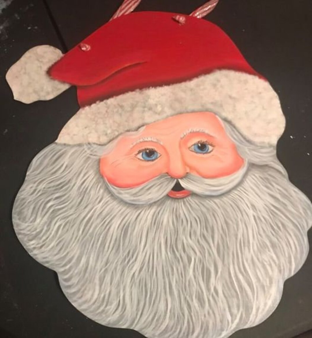 Personalized Santa Face Door Hanging - Etsy