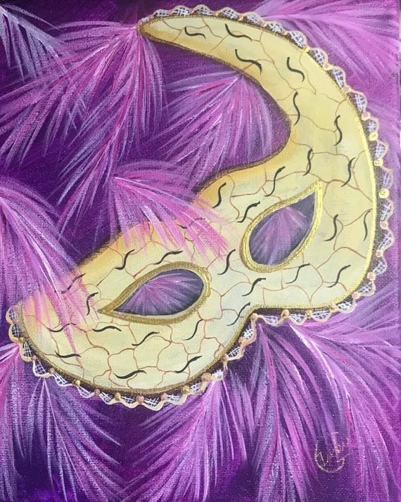 Mask and Feathers | Etsy