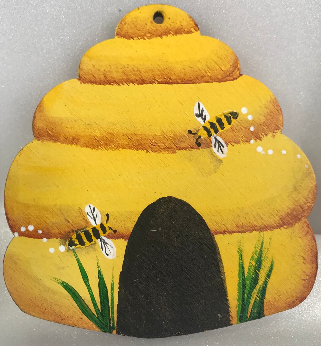 Personalized Hand Painted Bee Hive Ornament - Etsy