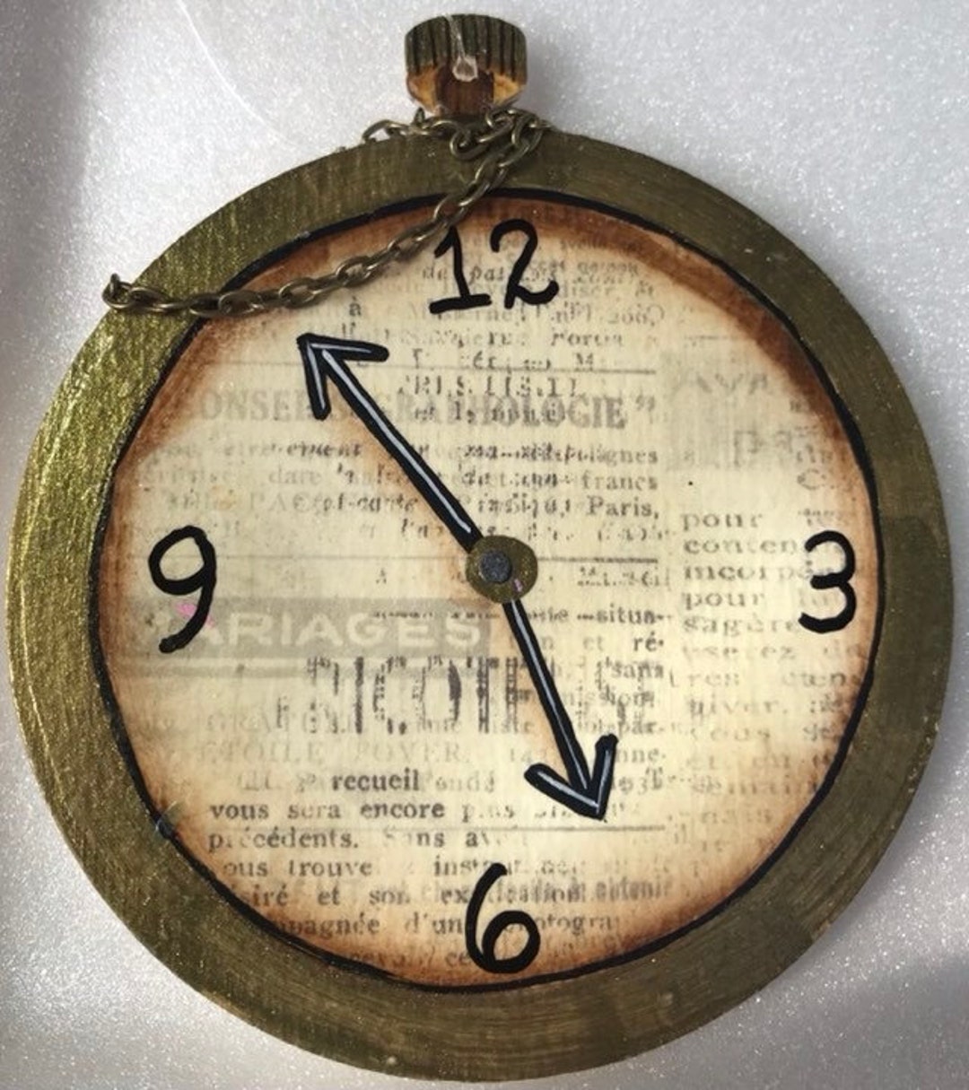 Personalized Hand Painted Pocket Watch Ornament - Etsy