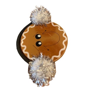 Hand Painted Gingerbread Face With Ear Muffs - Etsy