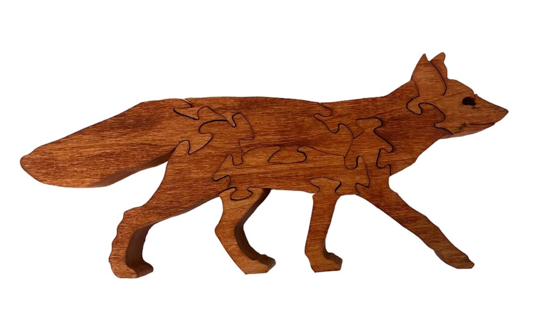 Red Fox Wood Puzzle - Etsy
