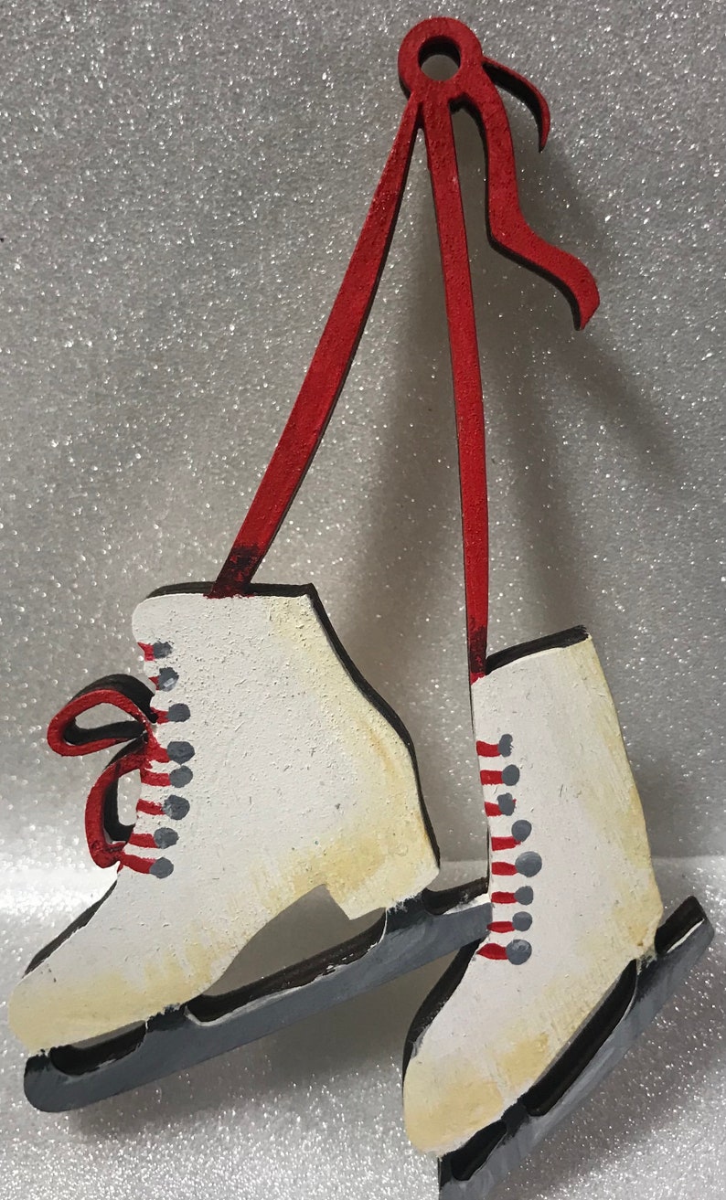 Personalized Hand Painted Ice Skates Ornament - Etsy