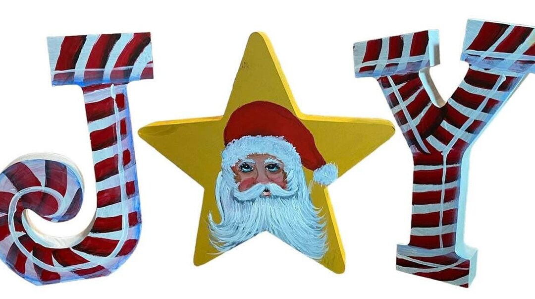 Santa Joy Shelf Sitter - Etsy