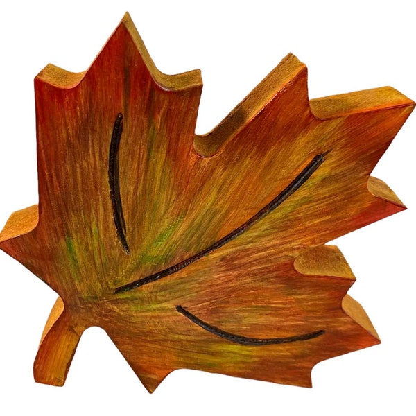 Painted Fall Leaf - Etsy