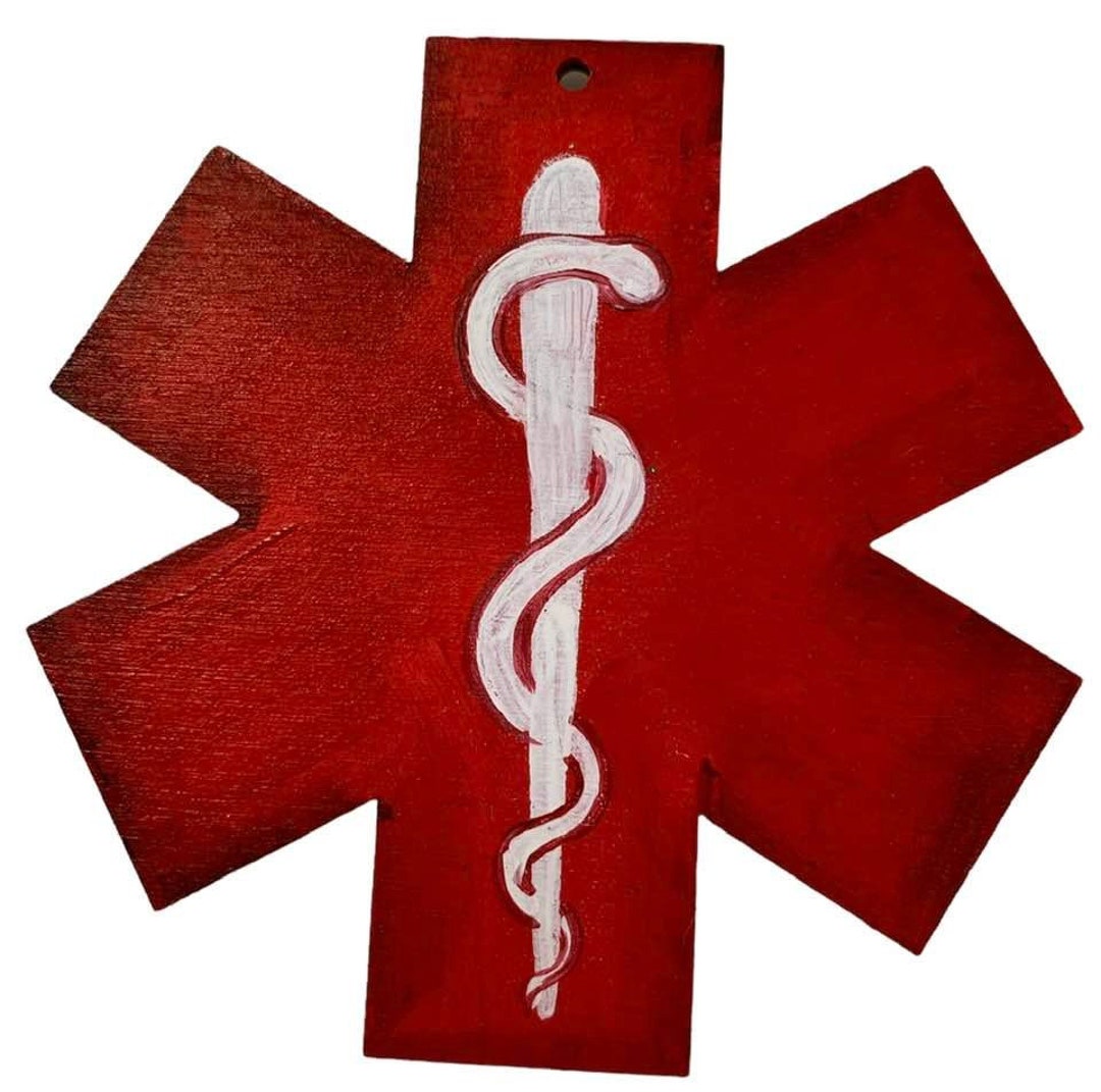 Personalized Hand Painted Medic Symbol Ornament - Etsy