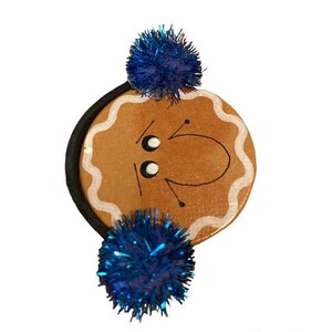 Hand Painted Gingerbread Face With Ear Muffs - Etsy