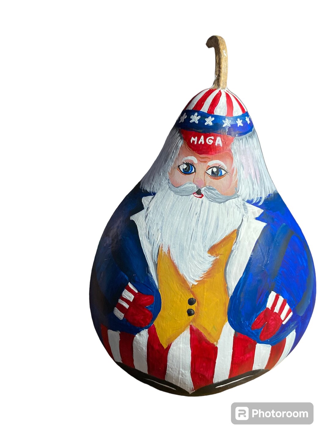 Hand Painted MAGA Santa Gourd - Etsy
