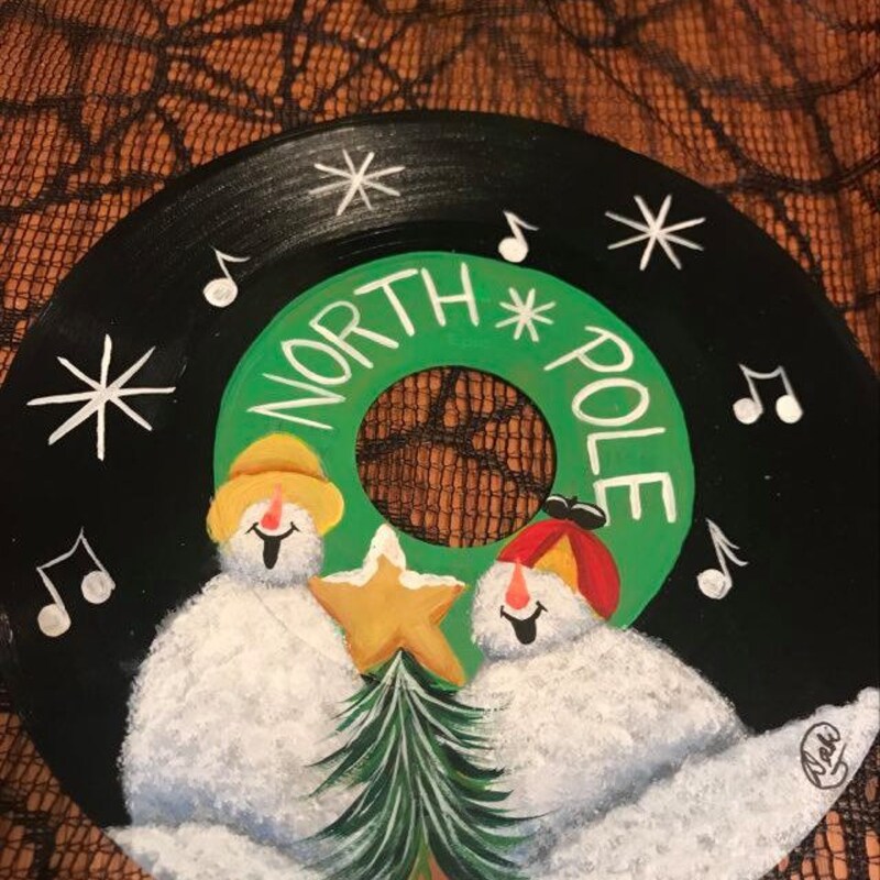 Painted Record - Etsy