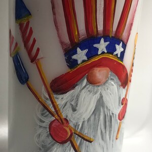 Hand Painted Patriotic Gnome - Etsy