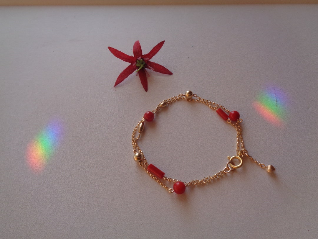 Bracelet Gold Coral 14K Gold Filled, LU-0075 - Etsy