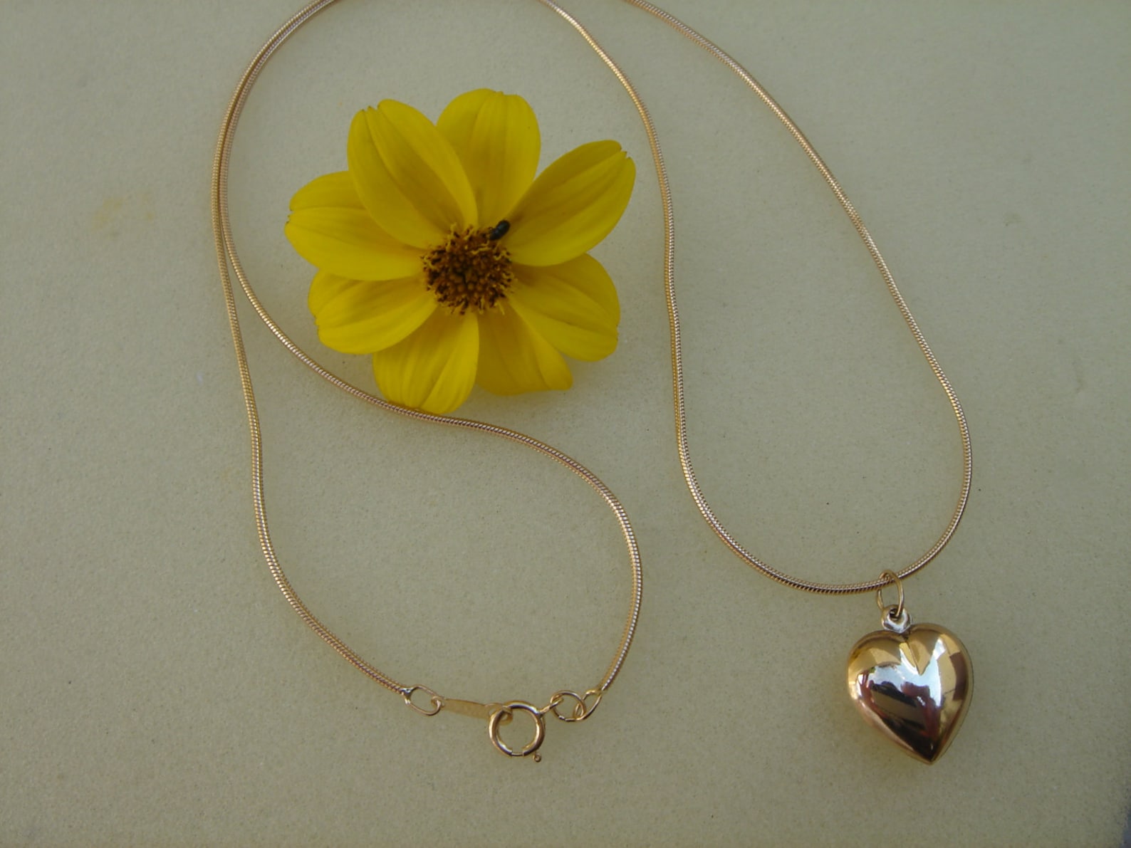 Gold Filled Chain Simple and Romantic With Heart | Etsy