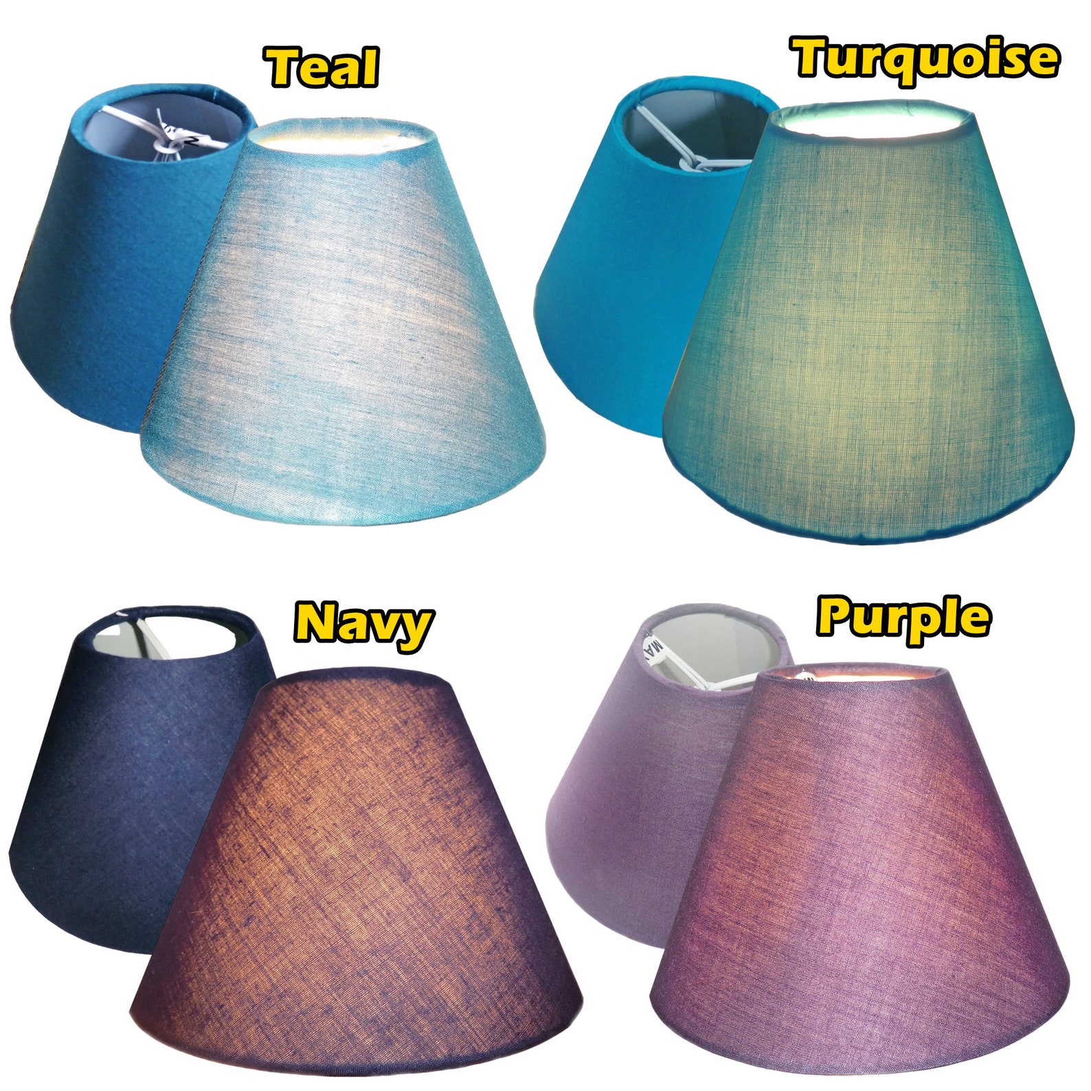 Small Mini Clip on 5.5 Inch Diameter Candle Sized Lampshade for ...