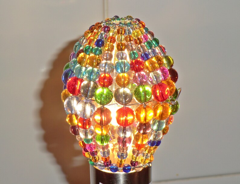 Crystal Chandelier Inspired Glass Bead Light Bulb Candle Bulb - Etsy